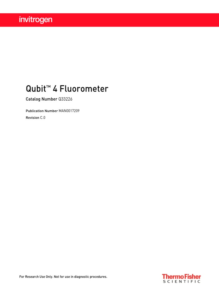 Qubit 4 Fluorometer UG | PDF | Assay | Usb