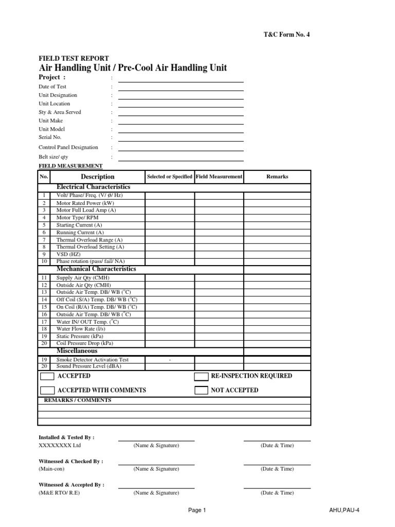 Coolair Test Report for Pre-Cool AHU | PDF | Technology & Engineering