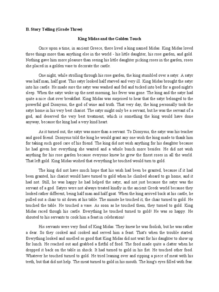 Grade Three-Storytelling Piece | PDF | Dionysus
