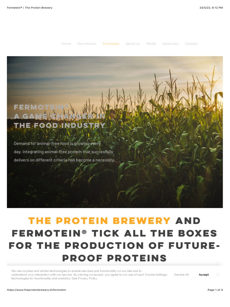 Fermotein® - The Protein Brewery | PDF | Sustainability | Economies