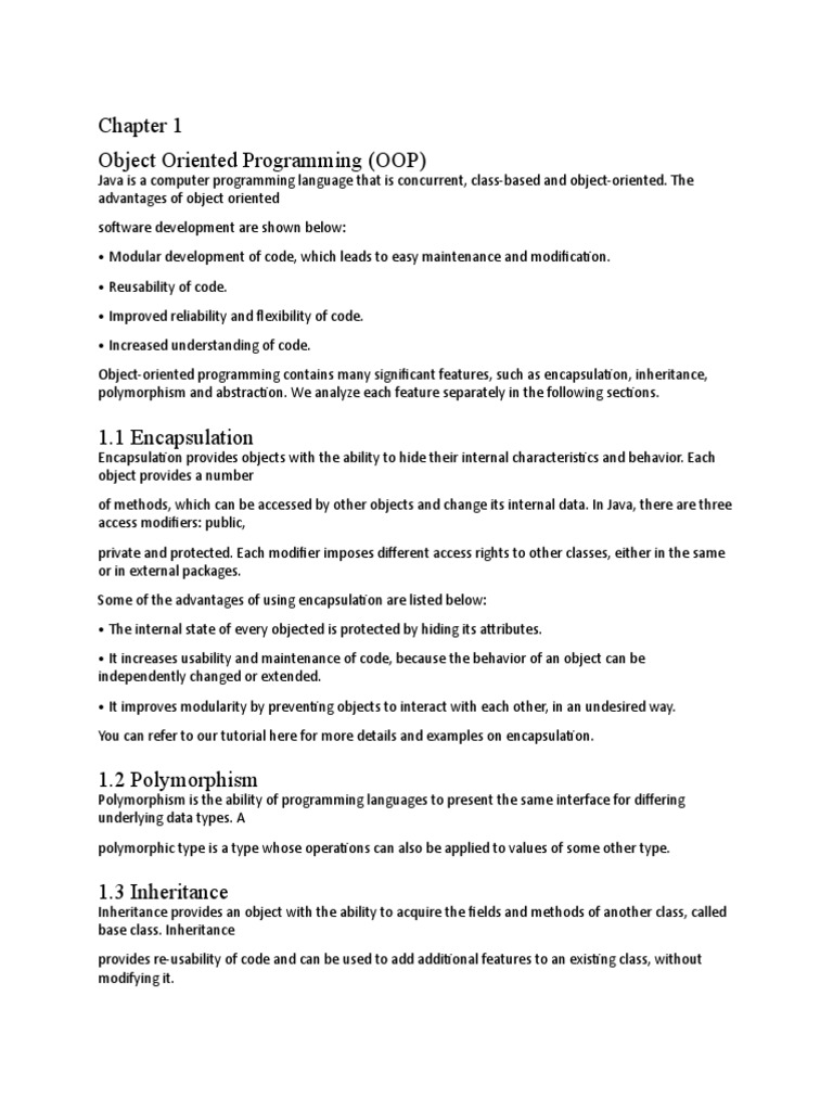 Object Oriented Programming Oop Pdf Object Computer Science Object Oriented Programming