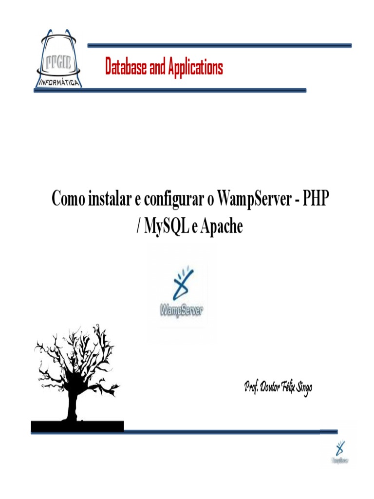 Database and Applications. Como Instalar e Configurar o WampServer - PHP - MySQL e Apache | PDF ...