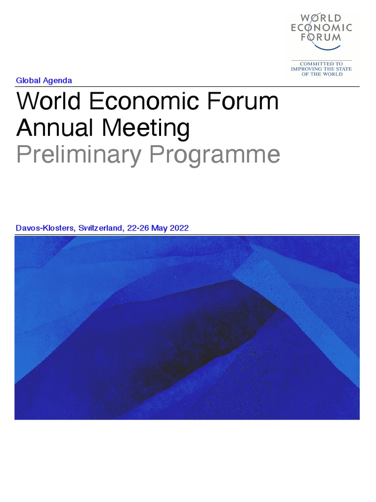 WEF AM22 Programme | PDF | World Economic Forum