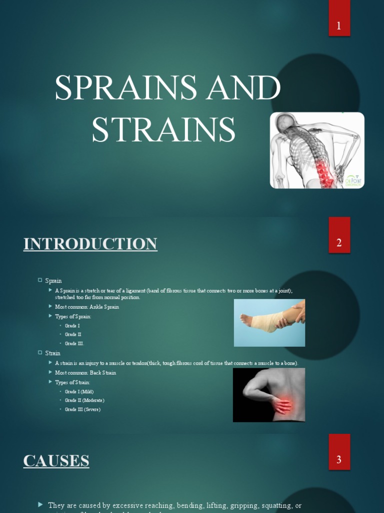 Sprains and Strains | PDF | Clinical Medicine | Diseases And Disorders