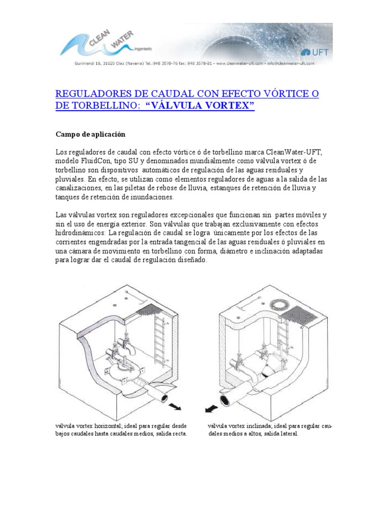 Valvula Vortex | PDF | Lluvia | Agua