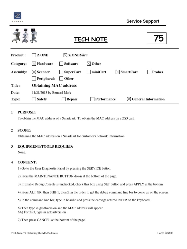 075 - Tech Notes - Obtaining The MAC Address | PDF
