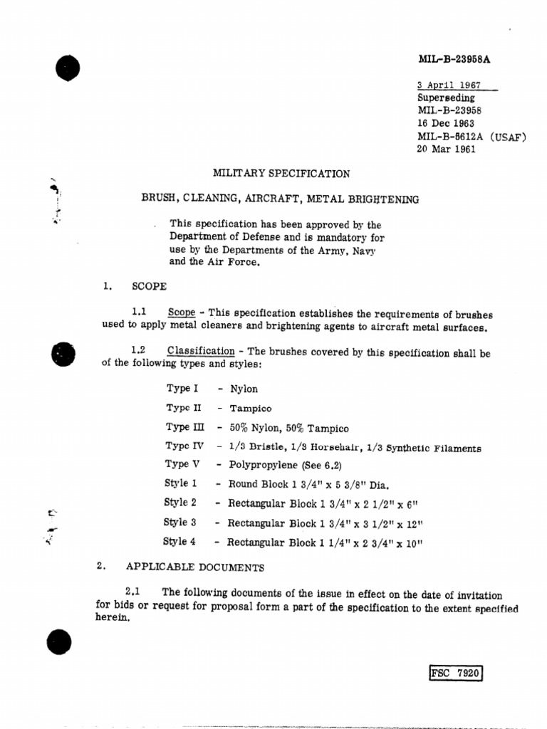 MIL-B-23958 Rev A | PDF