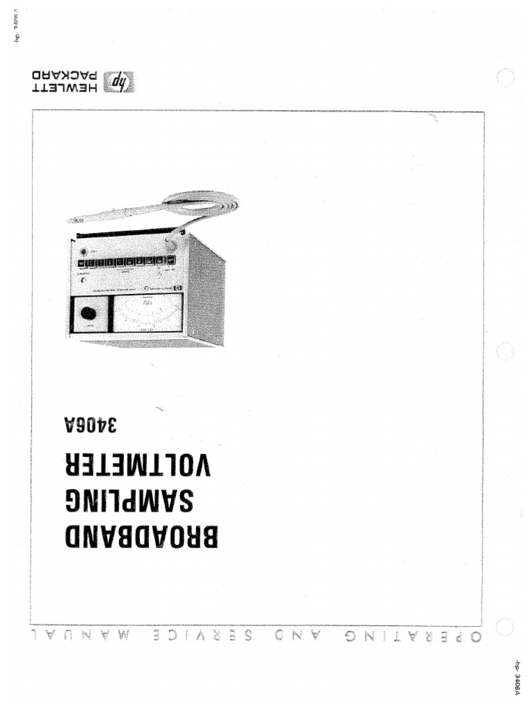 HP 3406A Operating & Service | PDF