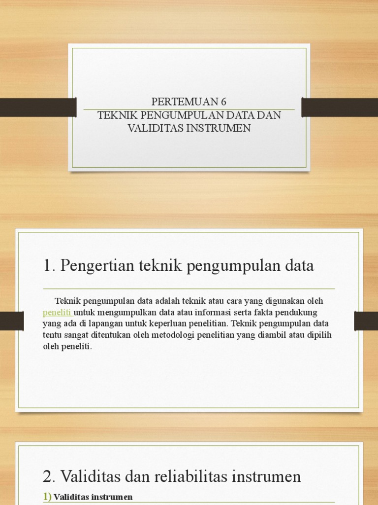 VALIDATING RESEARCH INSTRUMENTS | PDF