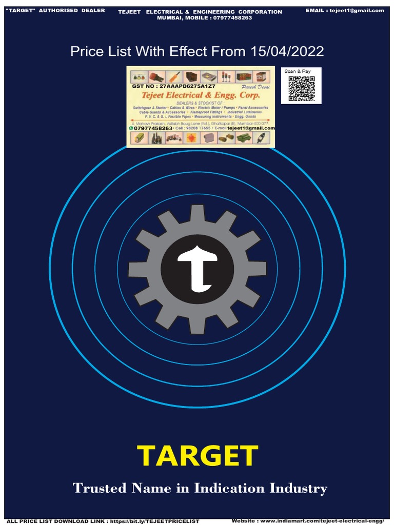 Target Hooter - Towerlight Price List Wef 15-04-2022 (Customer) | PDF