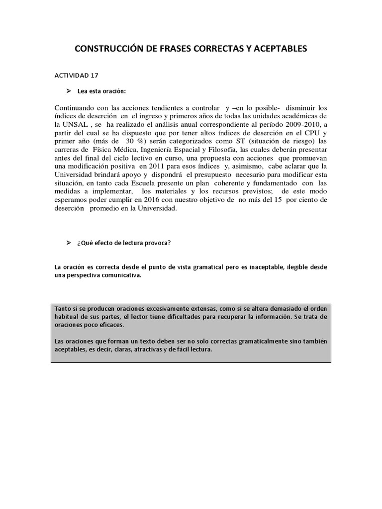 Construcción de Frases | PDF | Oración (Lingüística) | Verbo