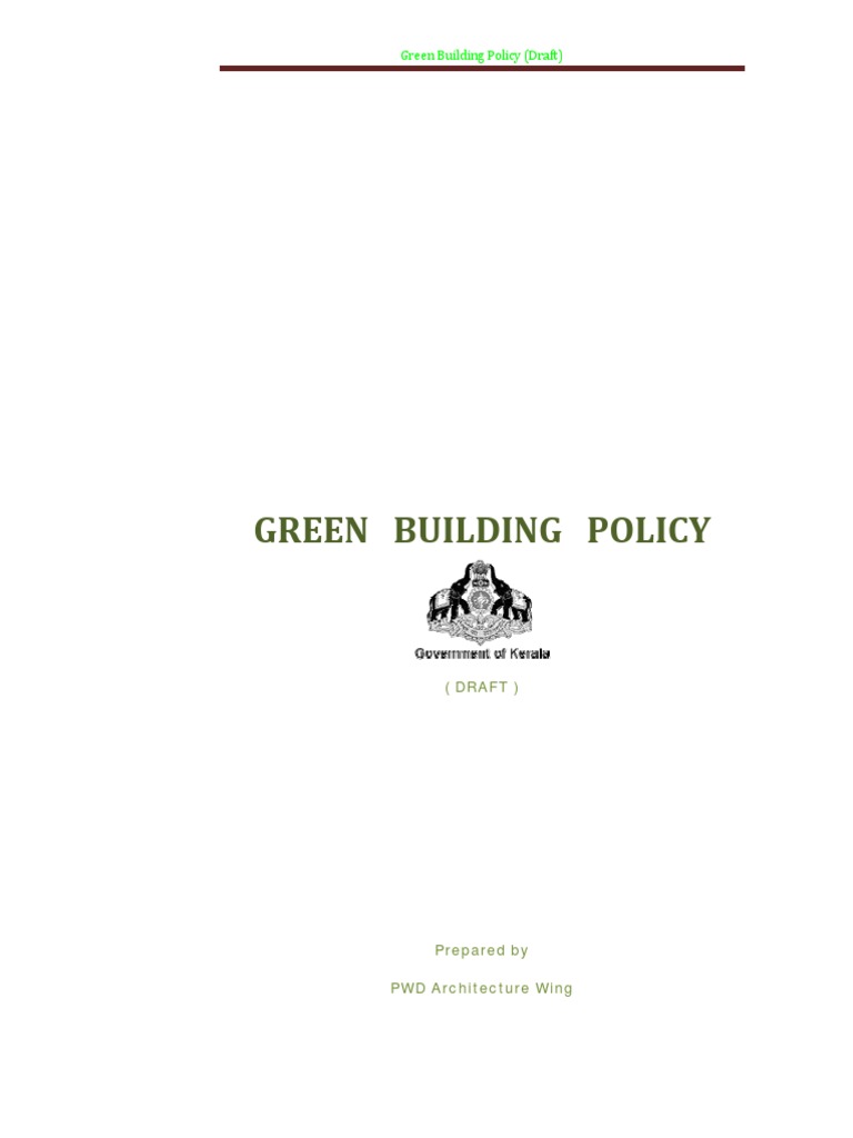 Kerala Gren Building Policy | PDF | Green Building | Leadership In ...