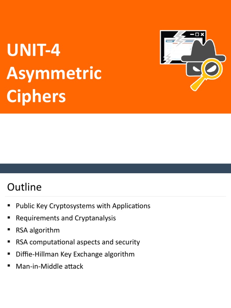 UNIT-4 Asymmetric Ciphers | PDF | Cryptography | Public Key Cryptography