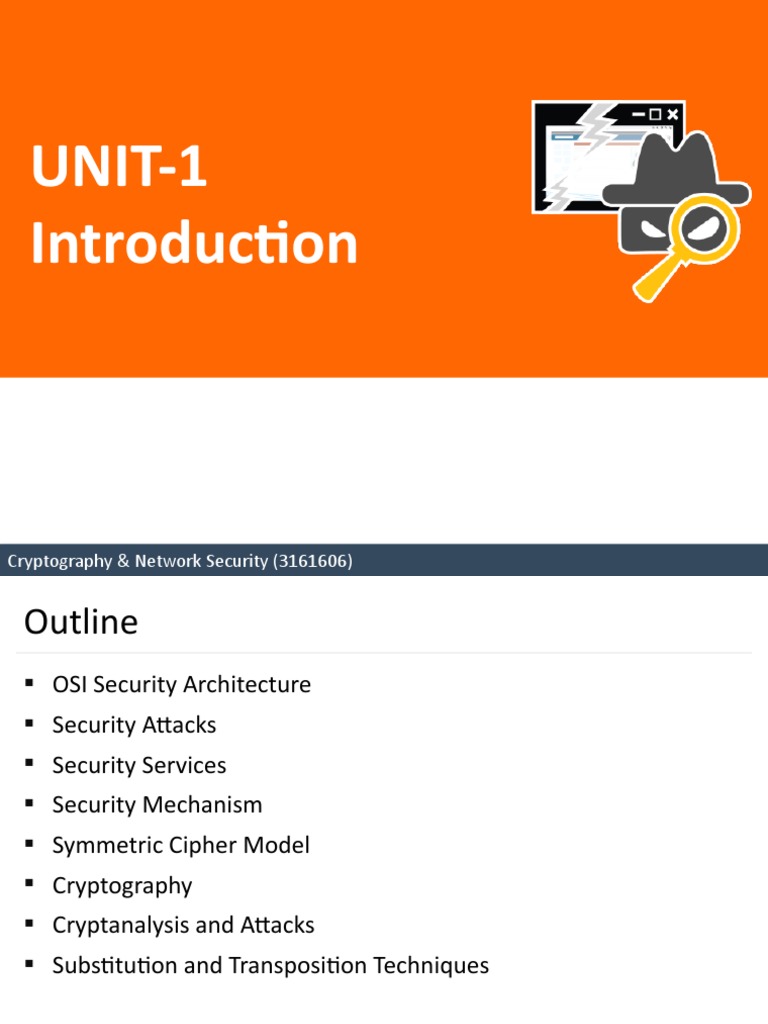 UNIT-1: Cryptography & Network Security (3161606) | PDF | Cryptography | Cryptanalysis