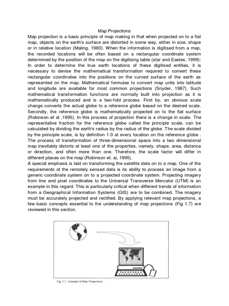 Map Projections | PDF | Latitude | Mathematics