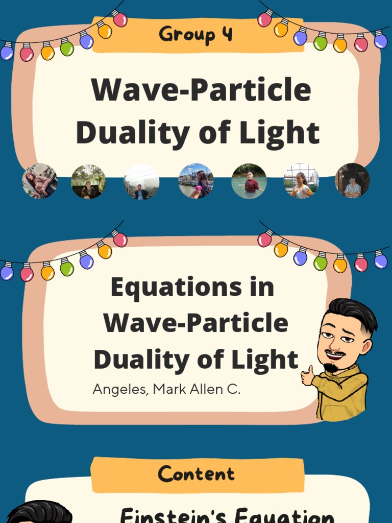 Wave-Particle Duality: Key Equations | PDF | Wavelength | Photon