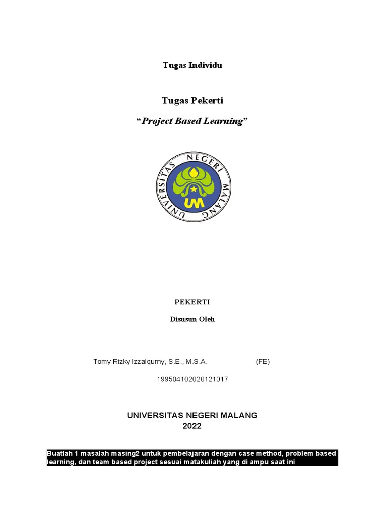 Tugas Individu Project Base | PDF | Karier & Perkembangan