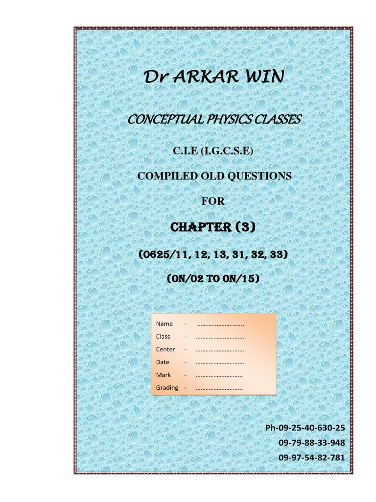 Conceptual Physics Classes: DR Arkar Win | PDF | Force | Weight