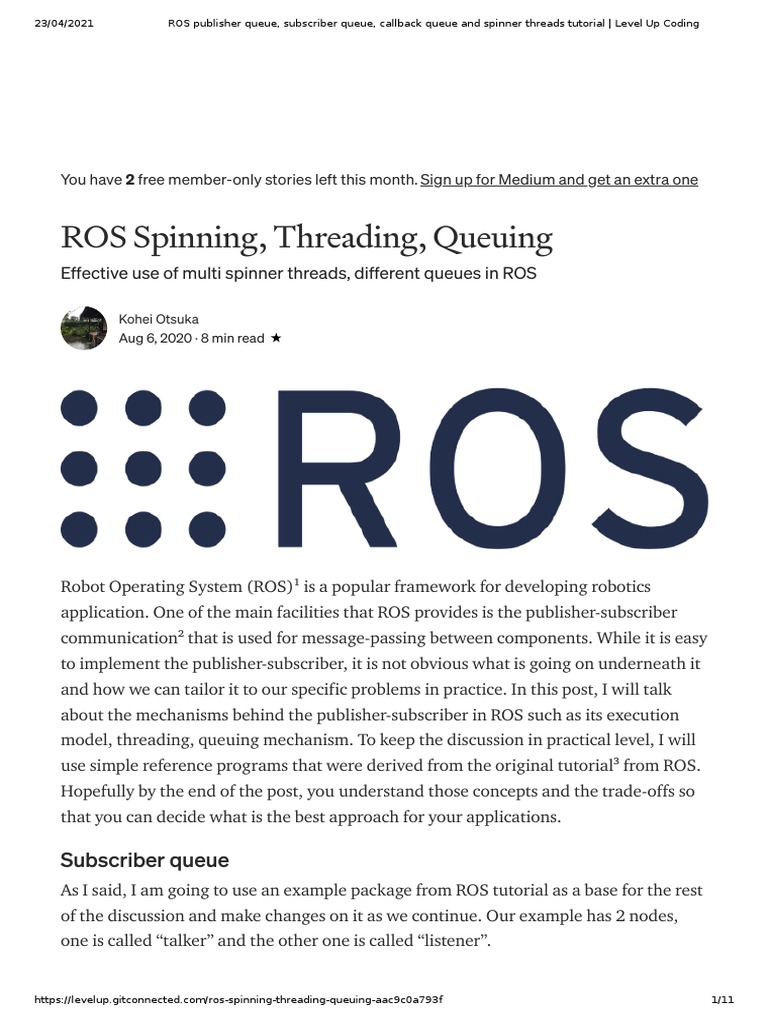 ROS Spinning, Threading, Queuing: Effective Use of Multi Spinner Threads, Different Queues in ...