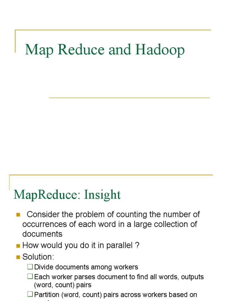 Map Reduce and Hadoop | PDF | Apache Hadoop | Scheduling (Computing)