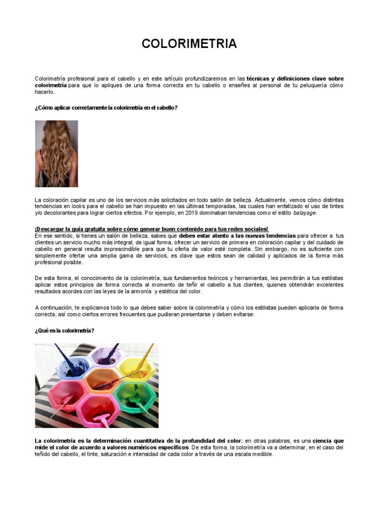 COLORIMETRIA | PDF | Color | Amarillo