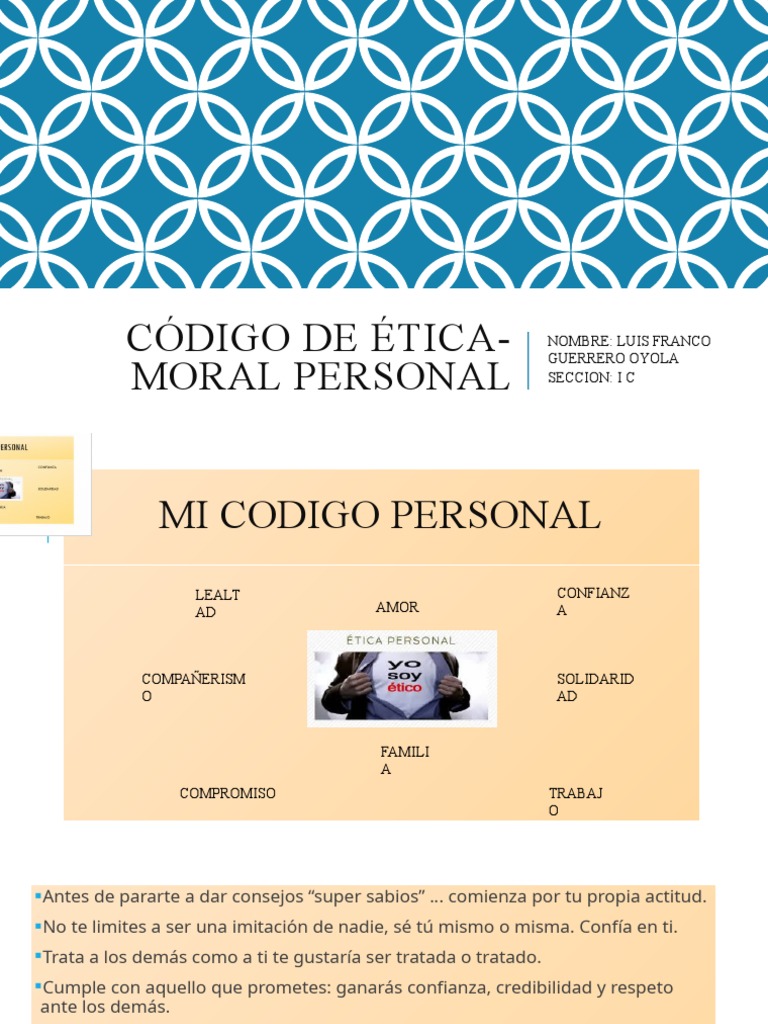 Código de Ética-Moral Personal | PDF