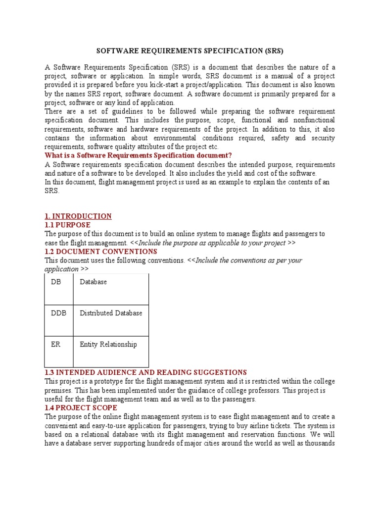 What Is A Software Requirements Specification Document? | PDF | Databases | Application Software