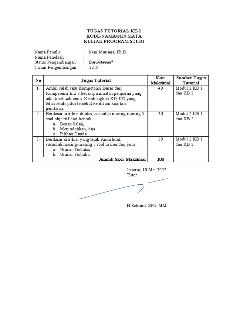 Tugas Tutorial Ke 2 | PDF