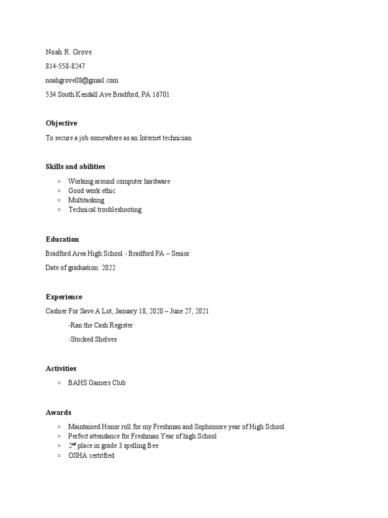 Resume Final Draft | PDF | Career & Growth | Computers