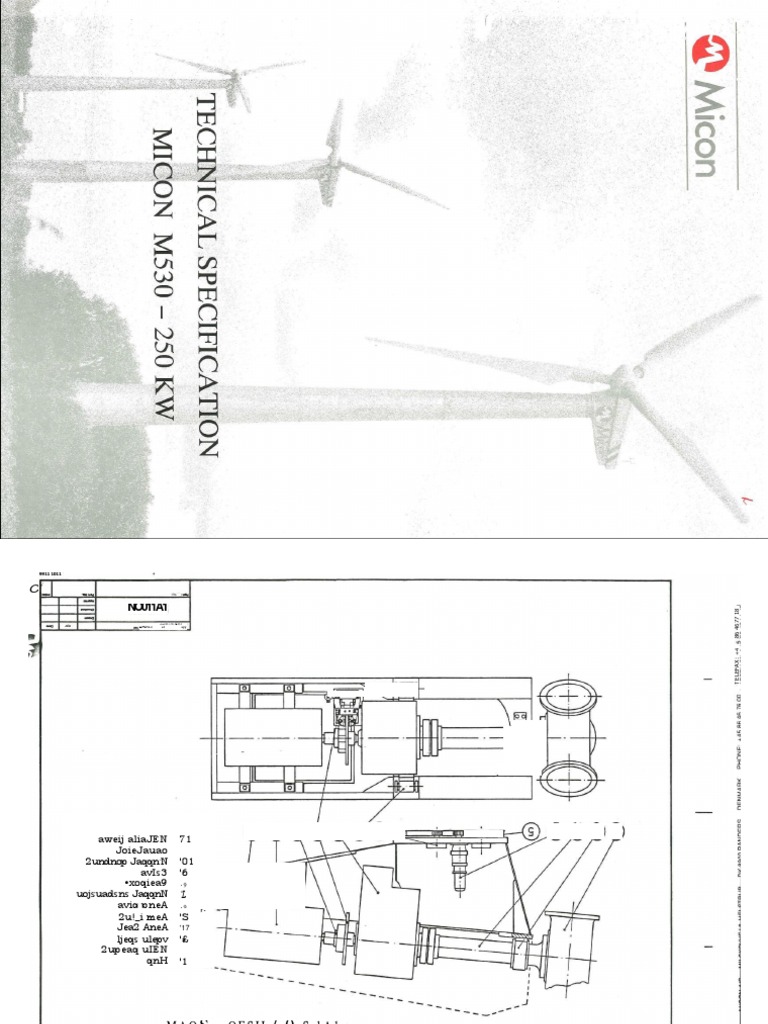 Micon-M530 Specifications in English | PDF | Electrical Grid | Wind Turbine