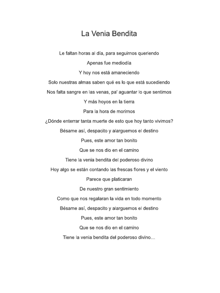 La Venia Bendita | PDF