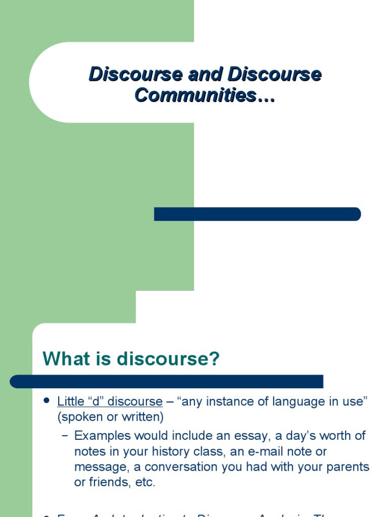 Discourse and Discourse Communities | PDF | Discourse | Ideologies