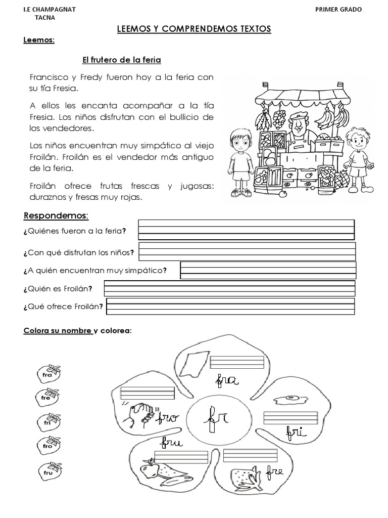 Leemos Textos Con Palabras FR | PDF