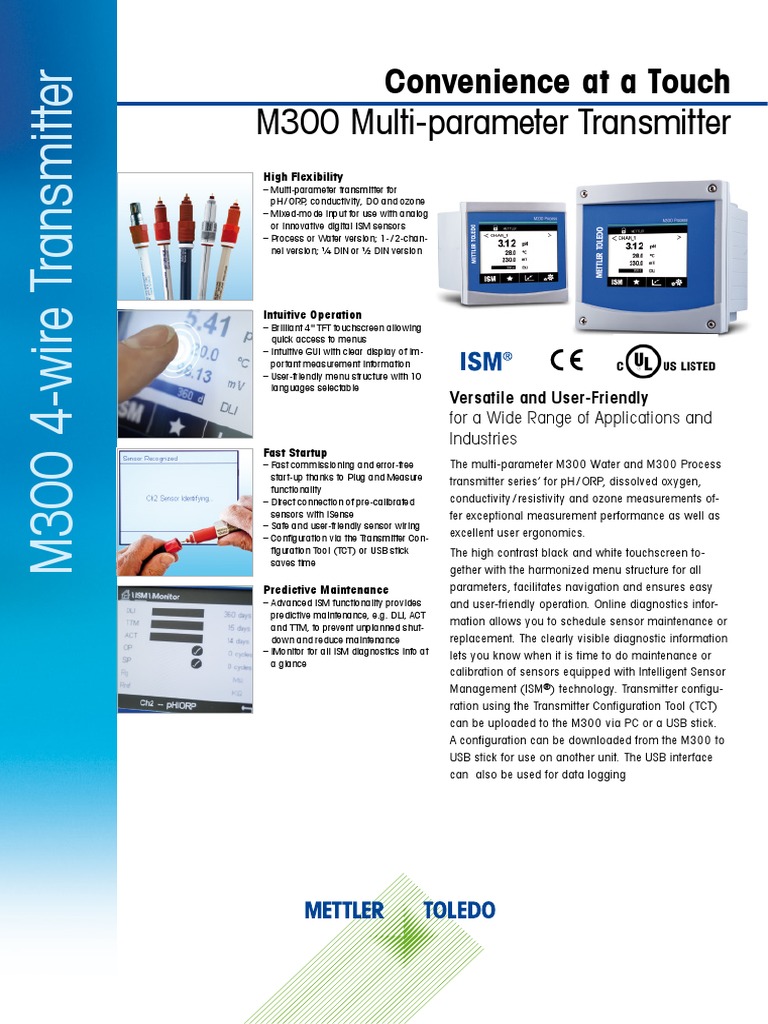 M300 Multi-Parameter Transmitter: Convenience at A Touch | PDF | Usb ...