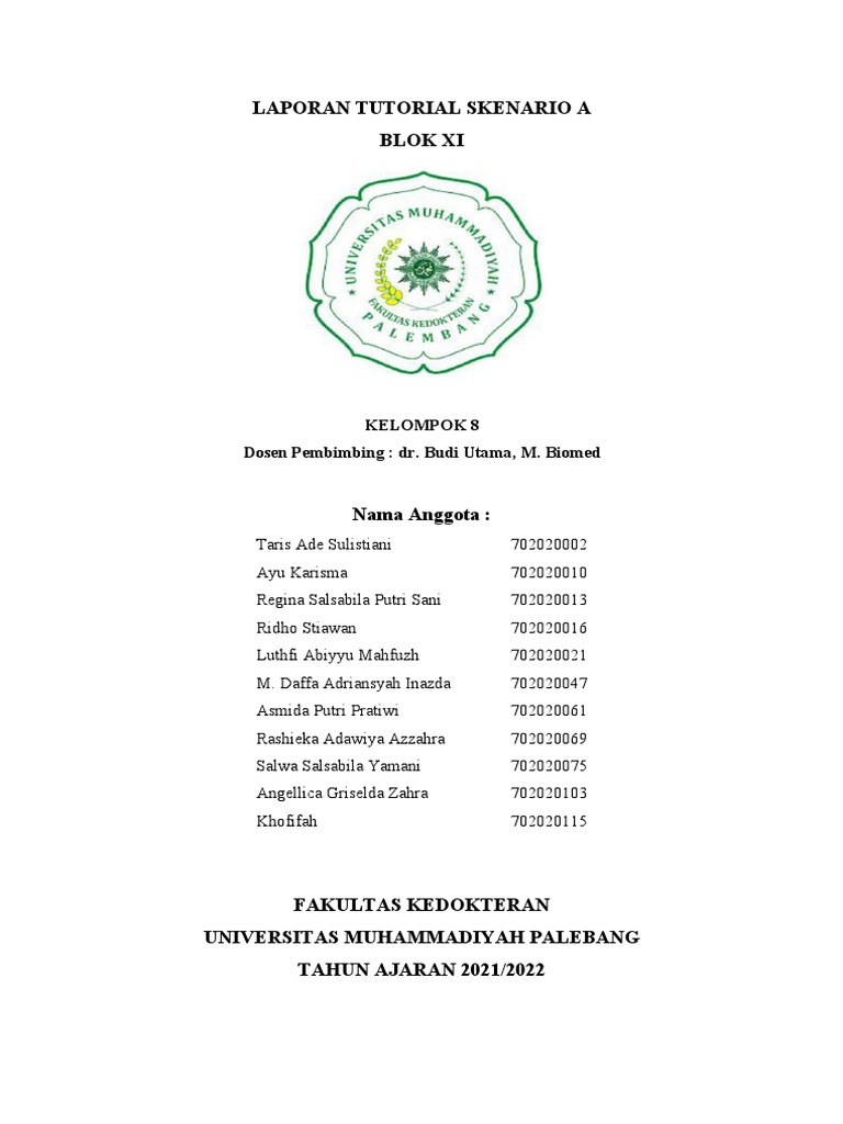 Laporan Tutorial Sken A Kel 8 B11 | PDF