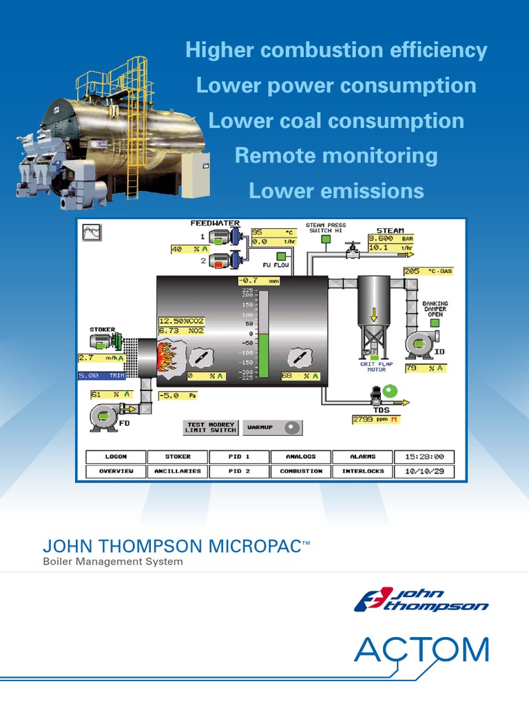 John Thompson Micropac Boiler Management System Brochure | PDF | Boiler ...