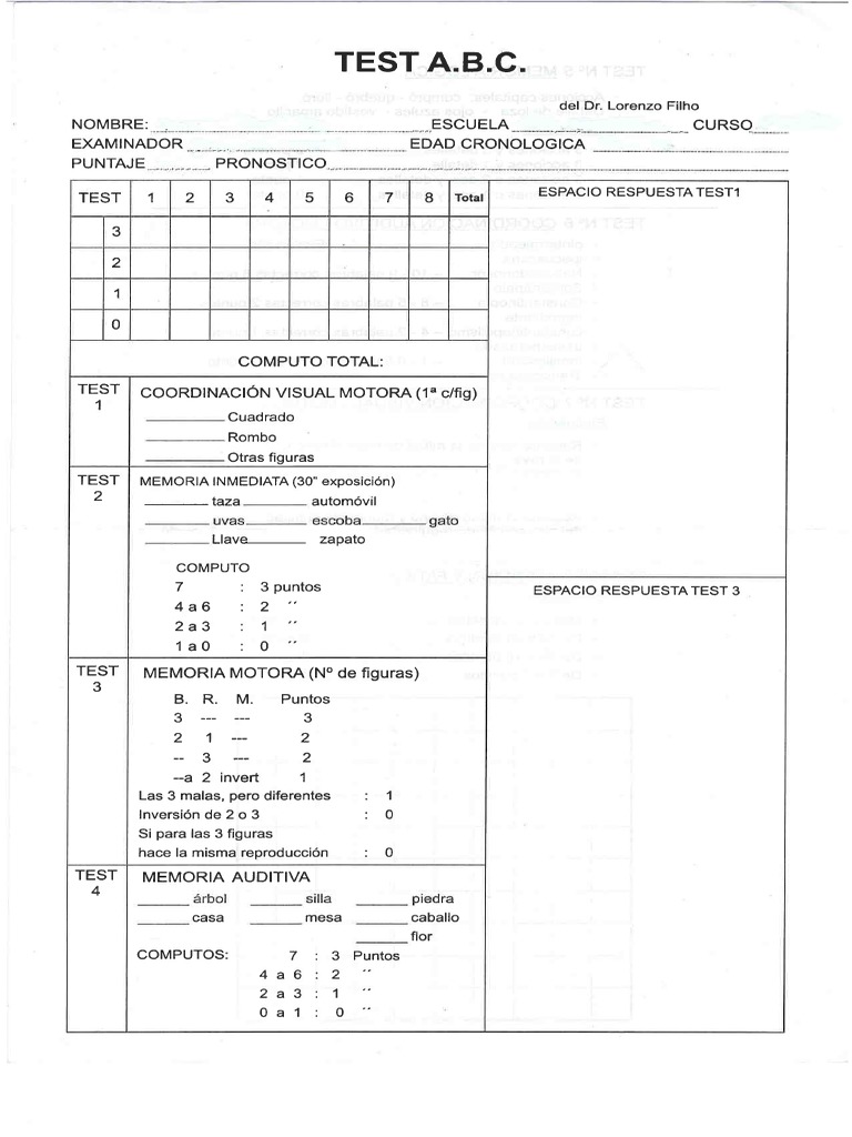 Test Abc Protocolo | PDF
