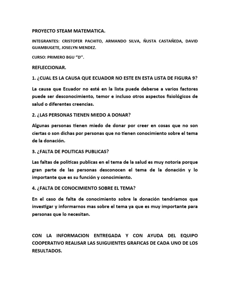 Proyecto Steam Matematicas | PDF