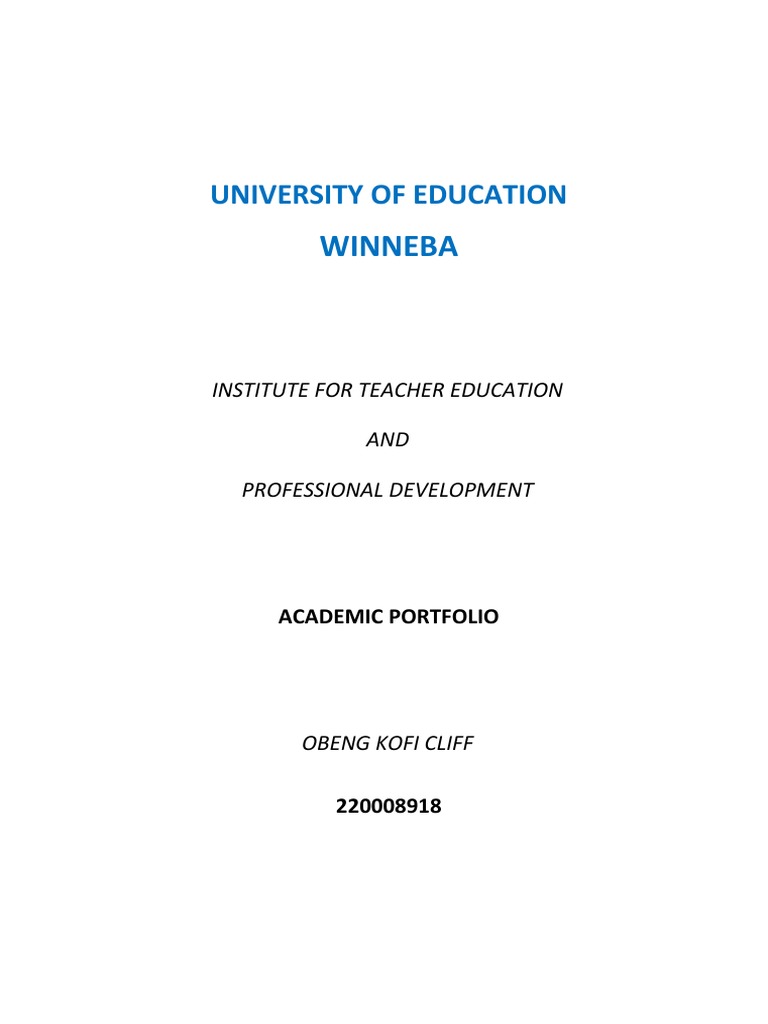 Winneba: University of Education | PDF | Learning | Learning Styles