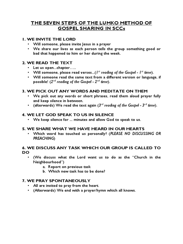 7 Steps of LUMKO Method in SCCs | PDF