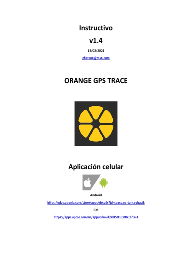 Instrucciones para Orange GPS Trace | PDF | Sistema de Posicionamiento ...