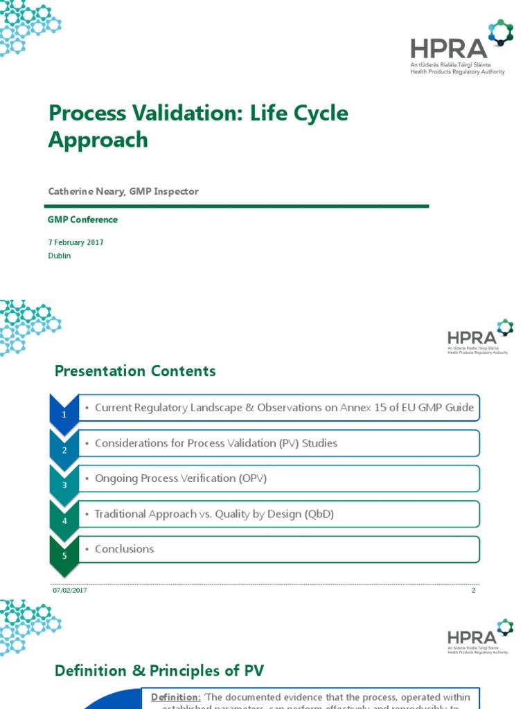 Process Validation: Life Cycle Approach: Catherine Neary, GMP Inspector ...