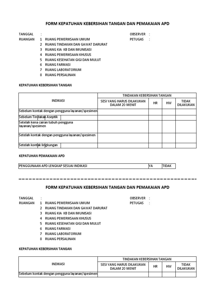 Form Bantu Check List Inm | PDF