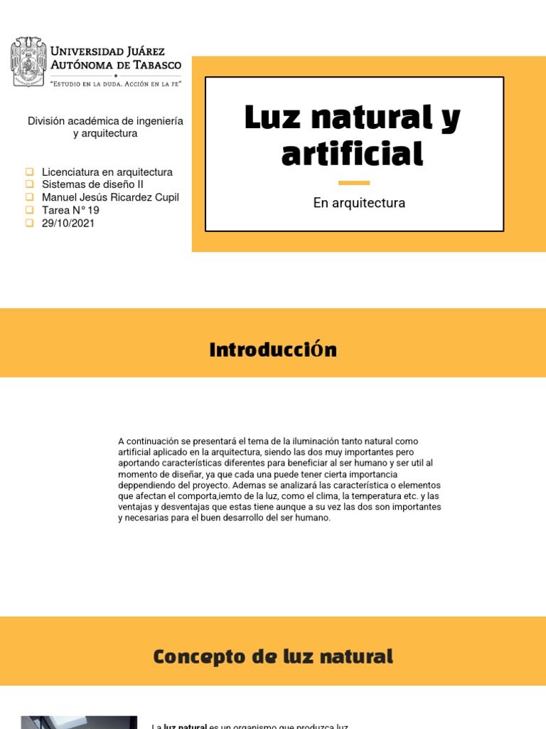 SD II - Luz Artificial y Natural | PDF | Encendiendo | Ligero