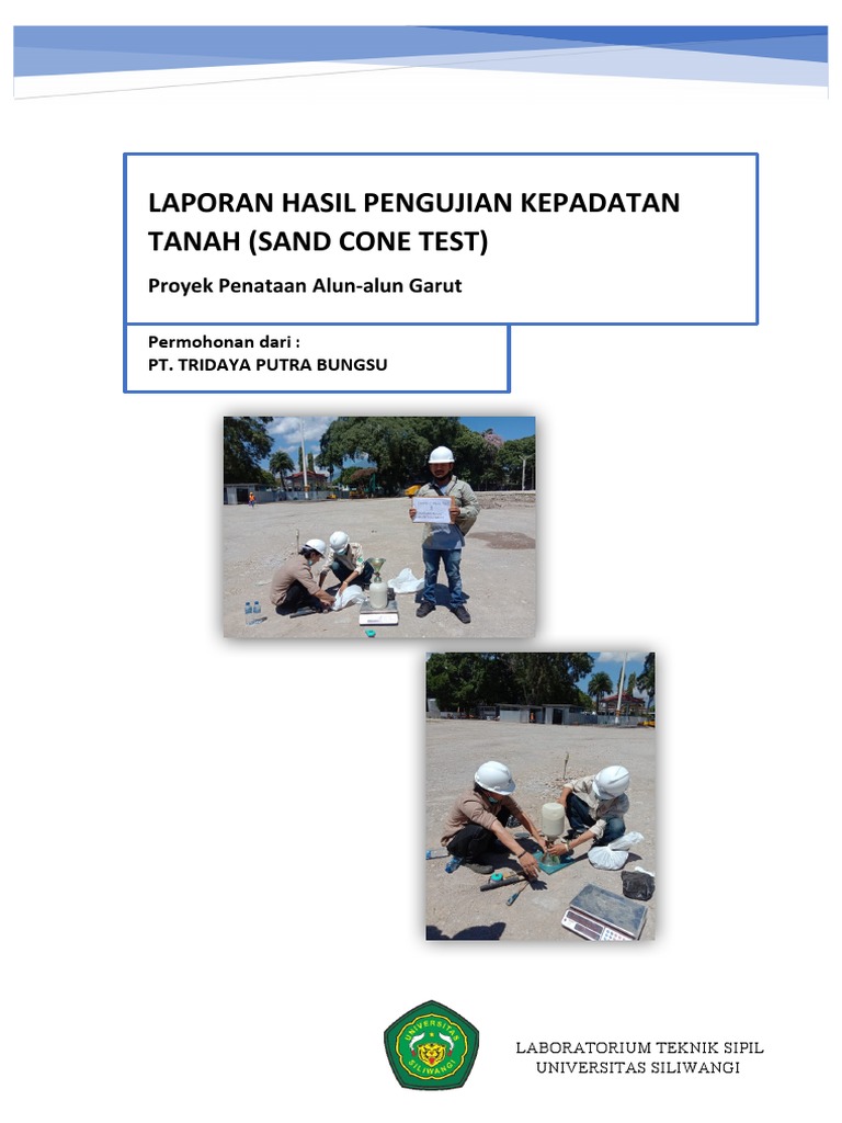Laporan Sand Cone Cikalong | PDF