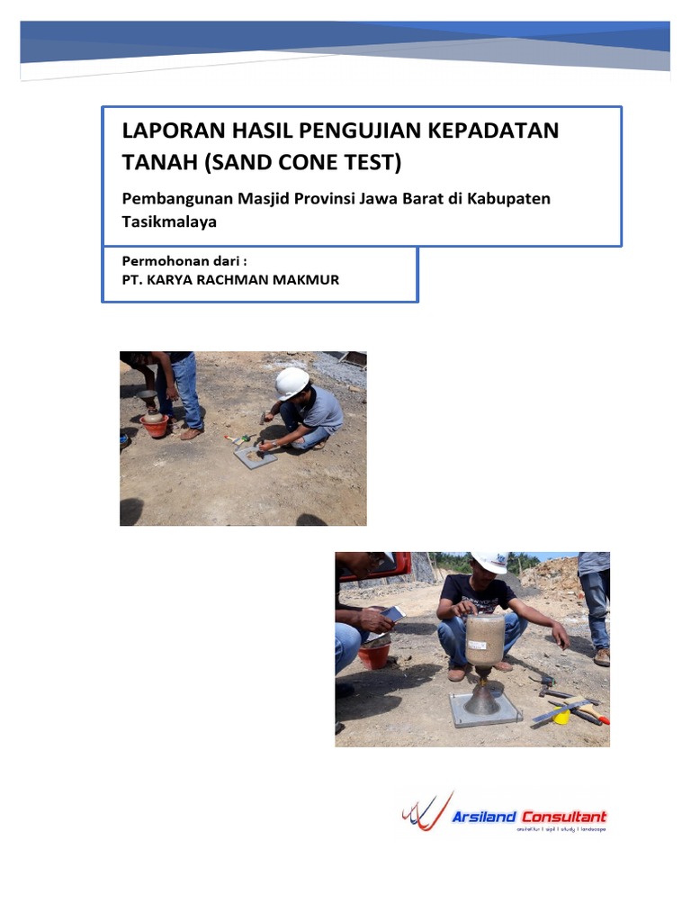 Laporan Sand Cone Cikalong | PDF