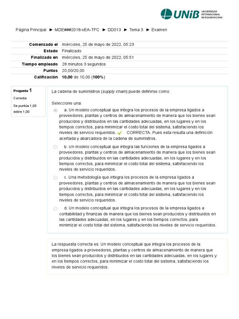Examen DD013 Logística | PDF | Logística | Inventario