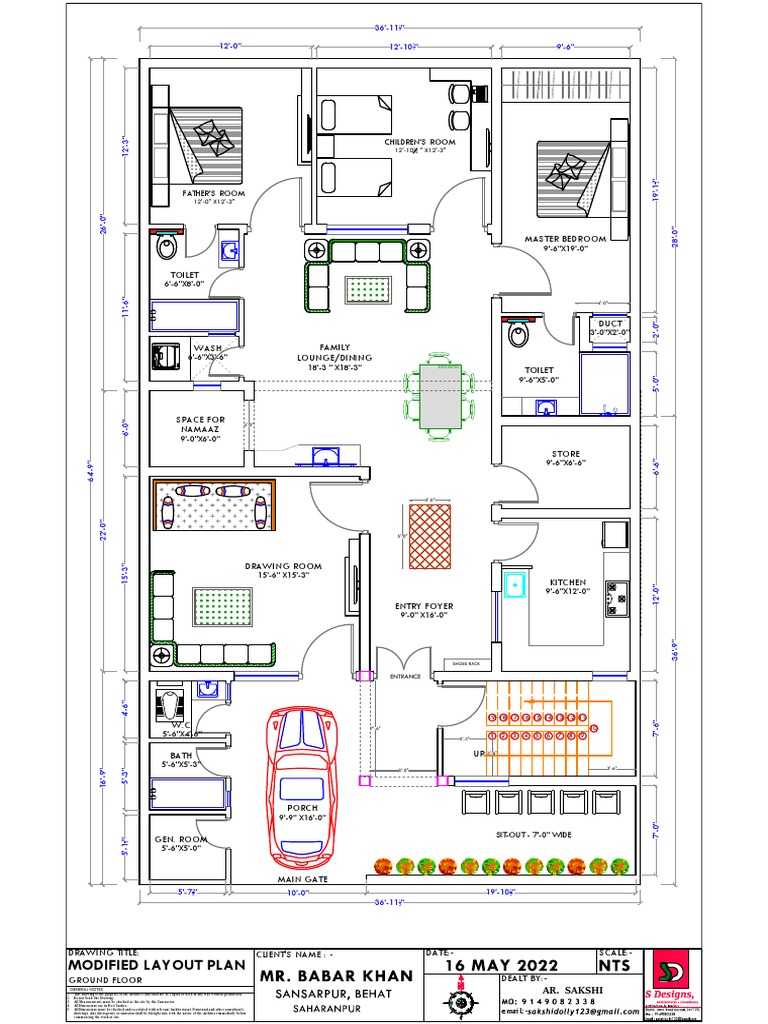 Modified Layout Plan: Master Bedroom | PDF | Architect | Culture Of Queensland