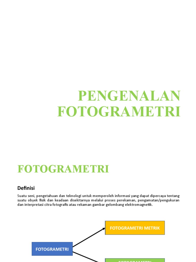 Pengenalan Fotogrametri dan Aplikasinya | PDF