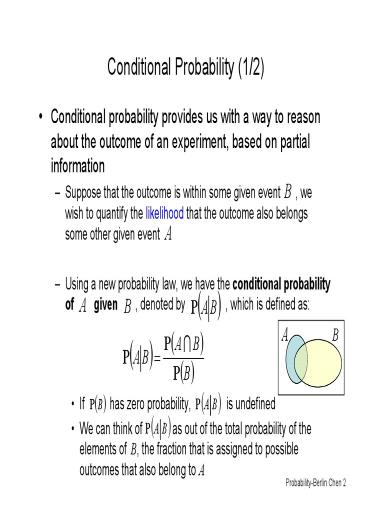 Conditional Probability, Total Probability Theorem, Bayes Rule | PDF | Probability | Probability ...